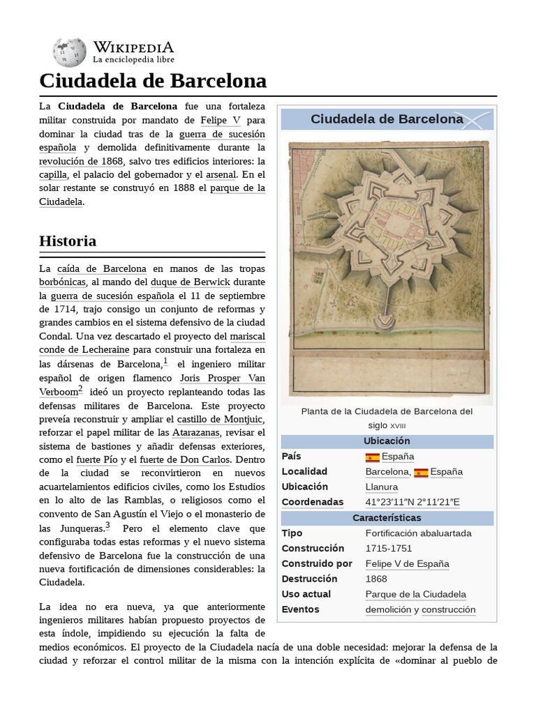 Ciudadela de Barcelona | PDF