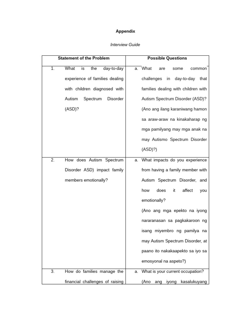 Interview Guide | PDF