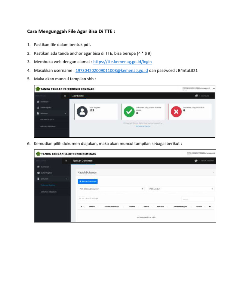 Cara Mengunggah File Agar Bisa Di TTE | PDF