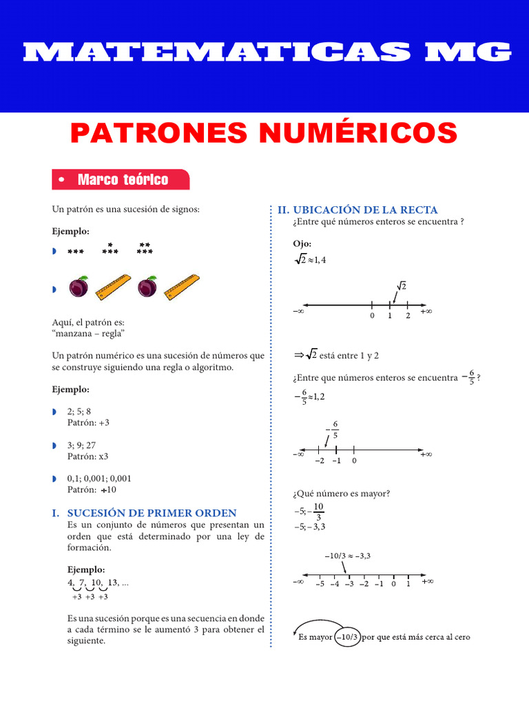 Los Patrones Numericos | PDF | Matemáticas