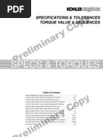 Torque Values Klinger | PDF
