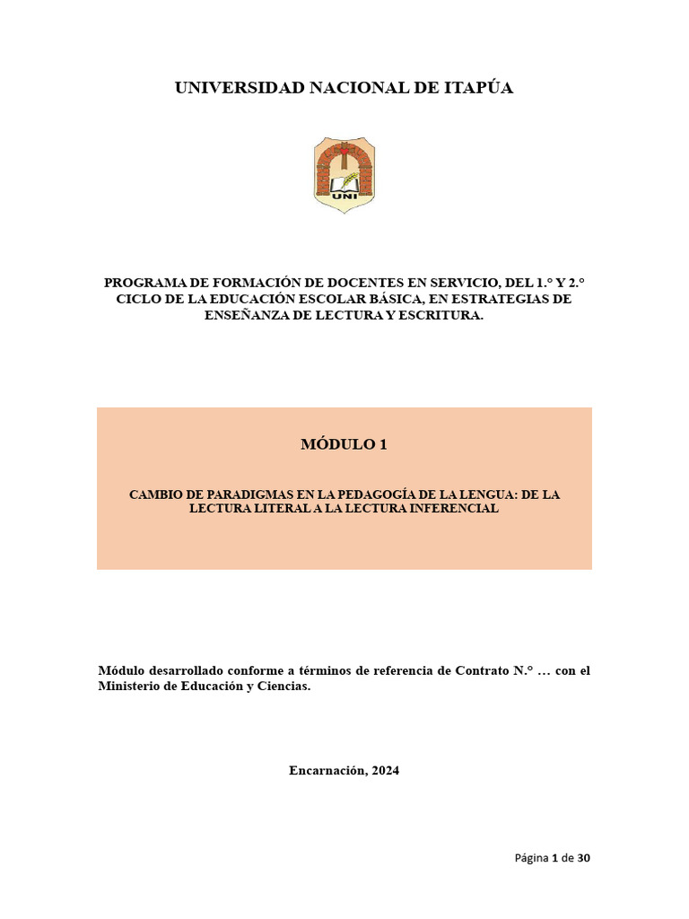 FE EEB 2 Cambio de Paradigmas en La Pedagogã A de La Lengua - MÃ Dulo 1 Al 3 | PDF