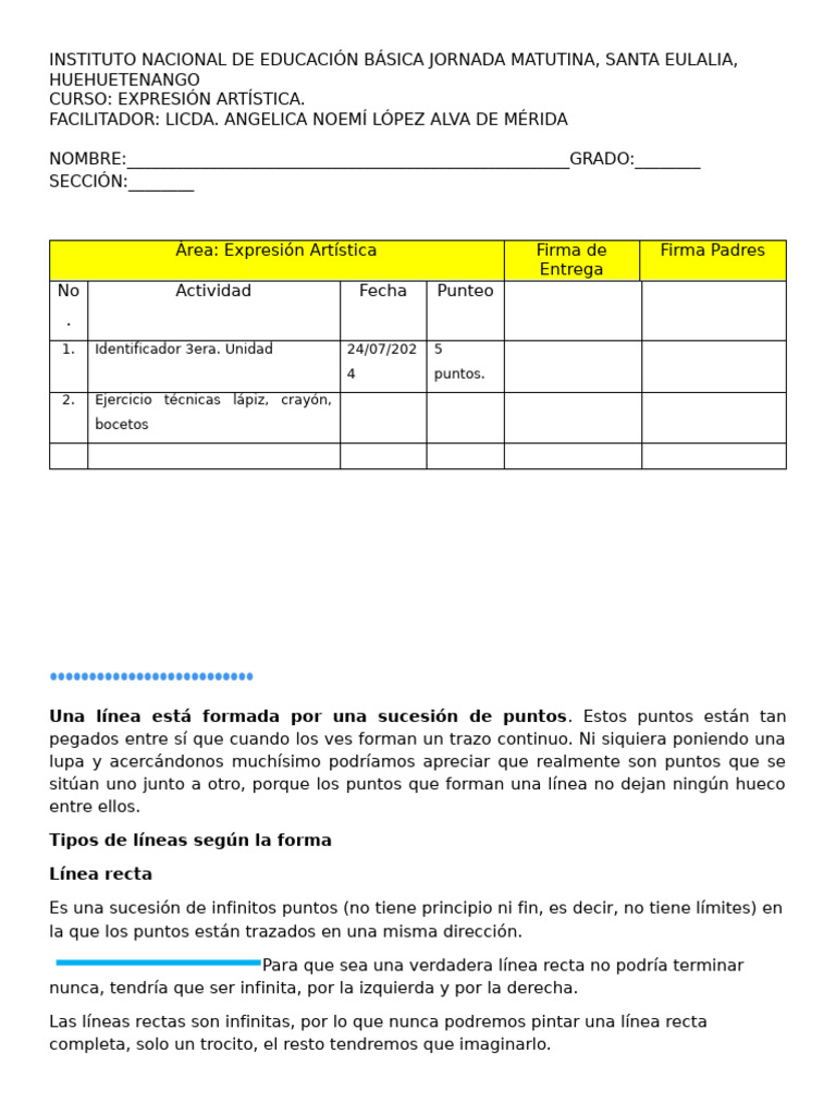 Una Línea Está Formada Por Una Sucesión de Puntos | PDF