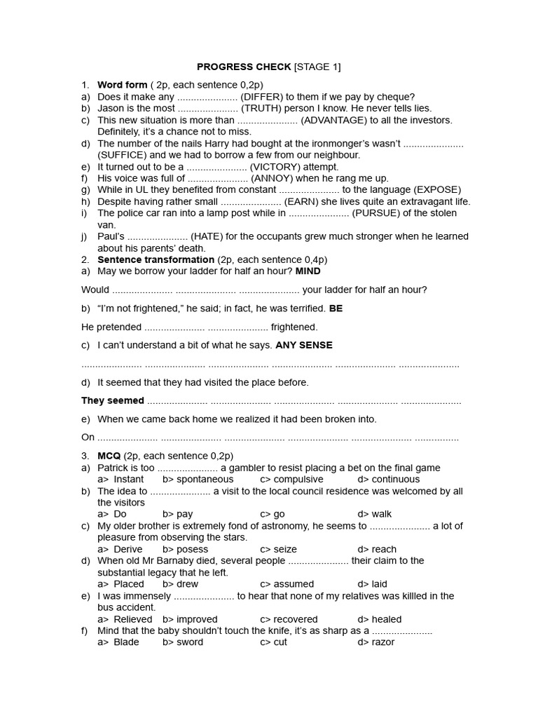 Progress Check 1 | PDF