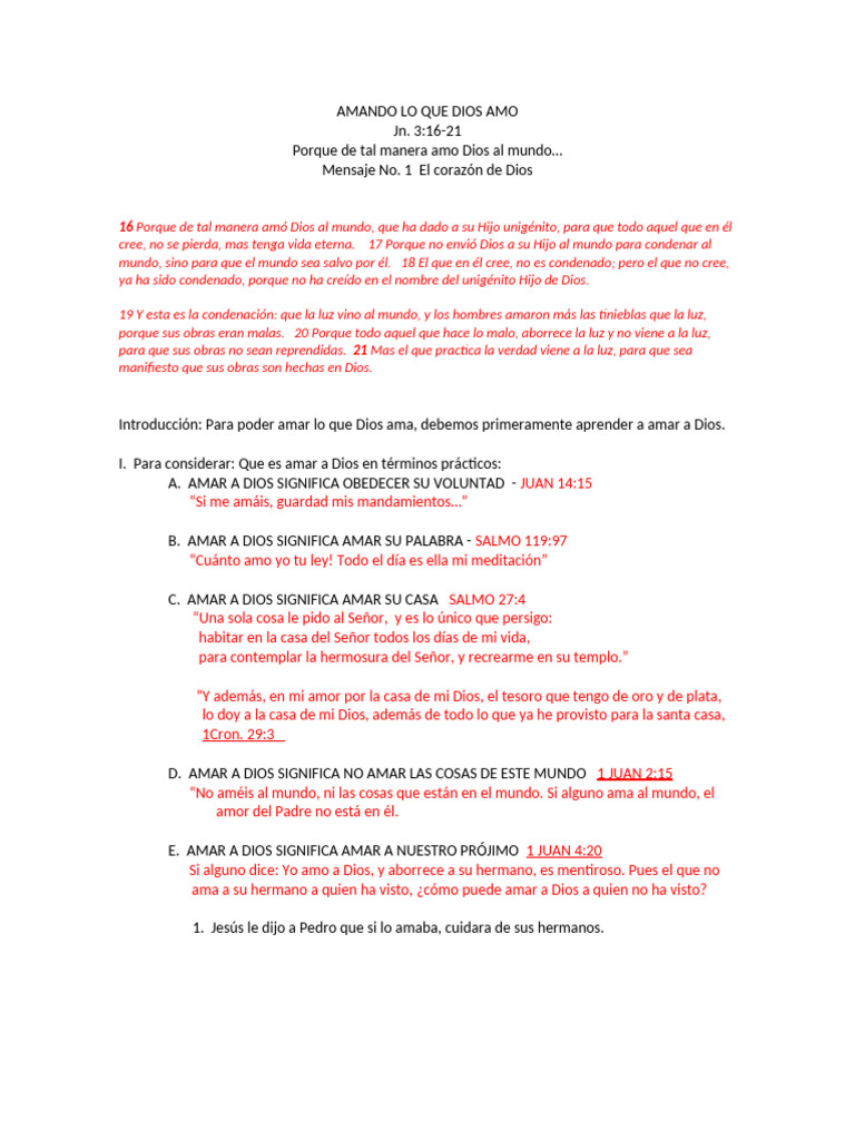 Amando Lo Que Dios Amo | PDF