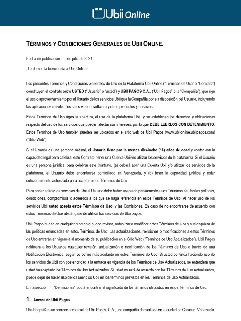 Term i Nosy Condiciones | PDF