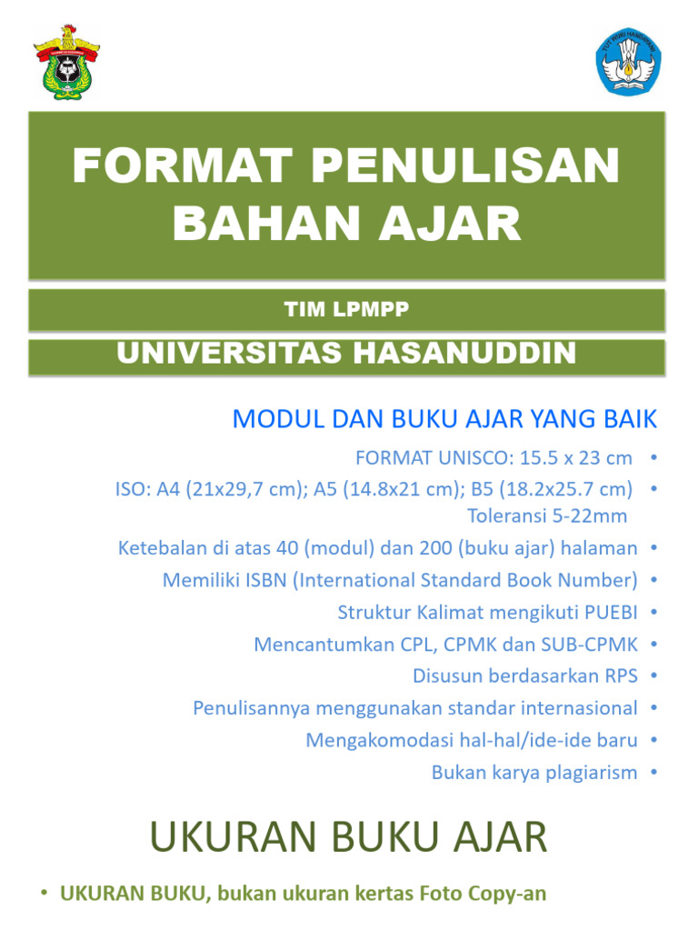 03 Format Penulisan Bahan Ajar | PDF