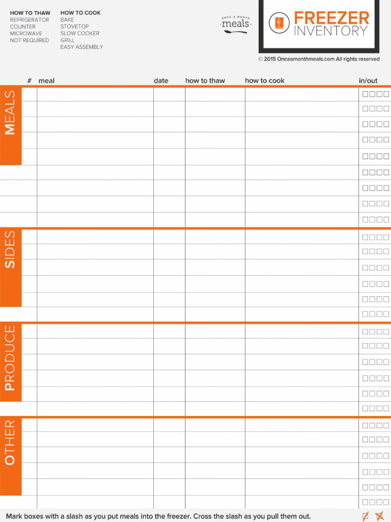 Freezer Inventory | PDF