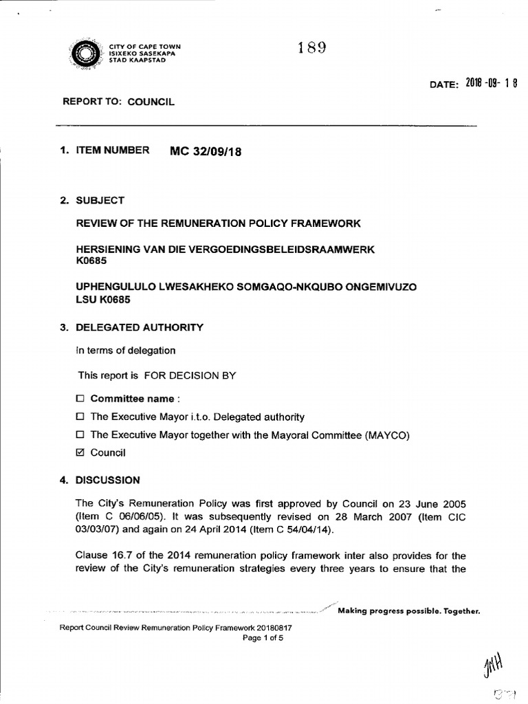 MC32180918 - Review of The Remuneration Policy Framework | PDF