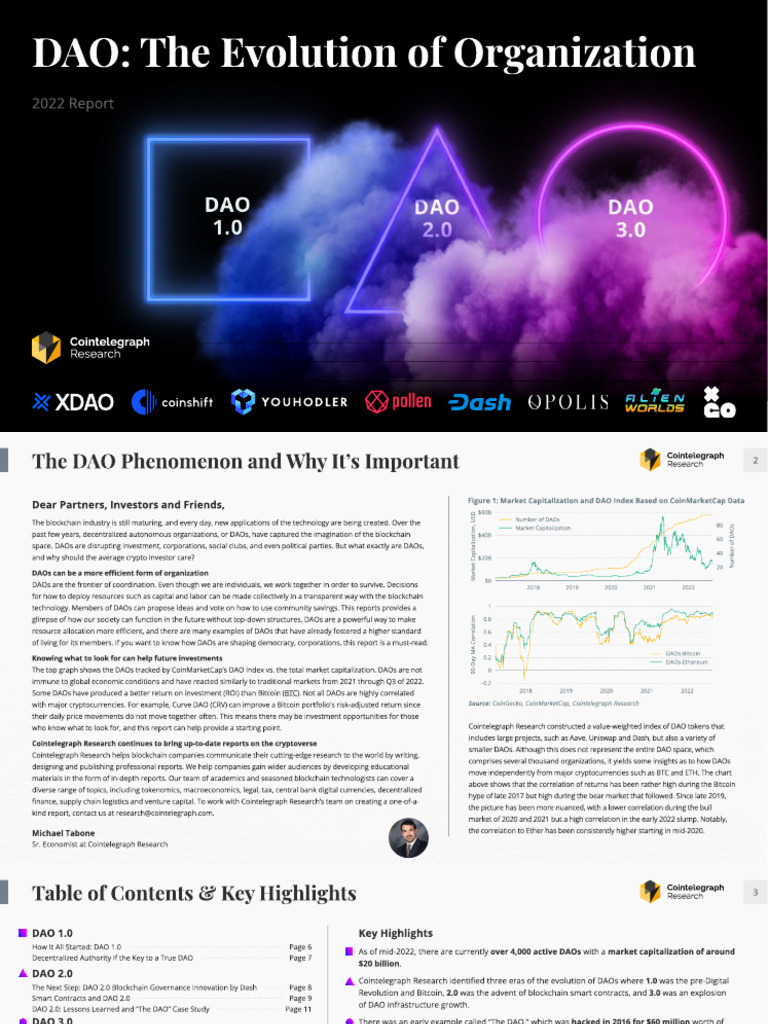DAO - The Evolution of Organization | PDF