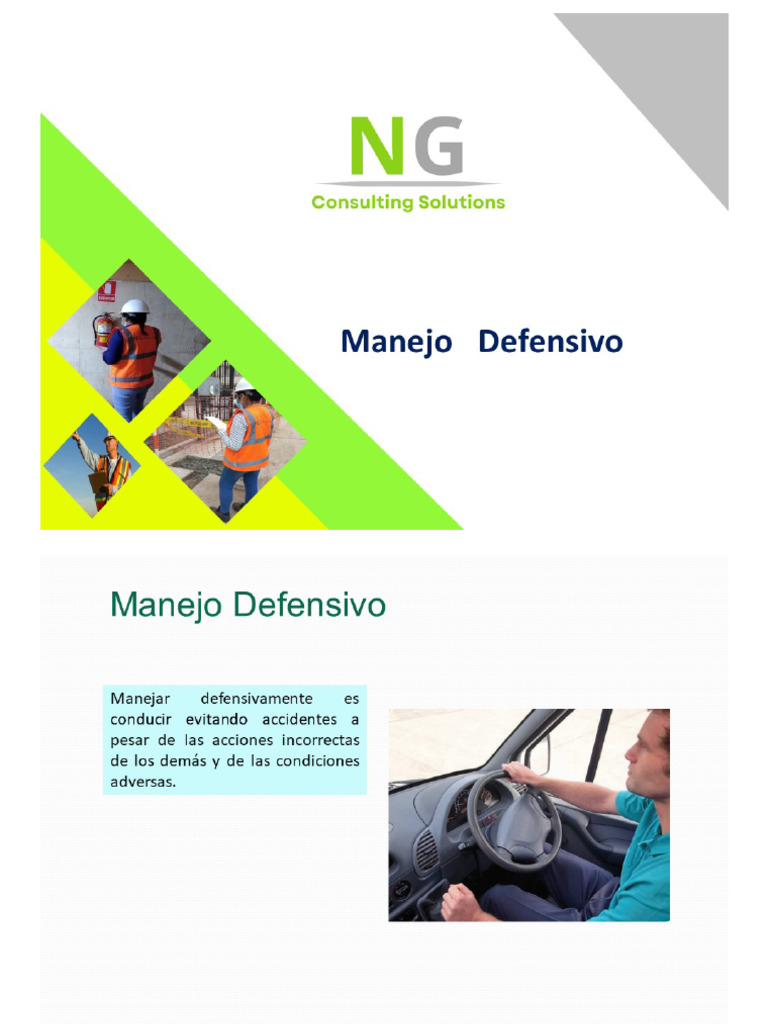 Manejo Defensivo PPT NG | PDF