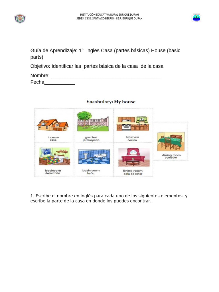 Guía de Aprendizaje Ingles | PDF