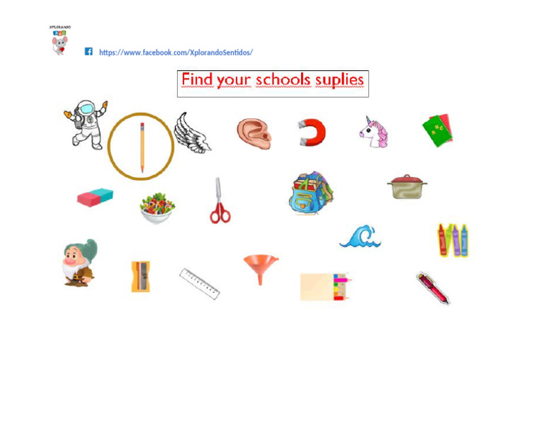 Homework Find Your School Supplies | PDF