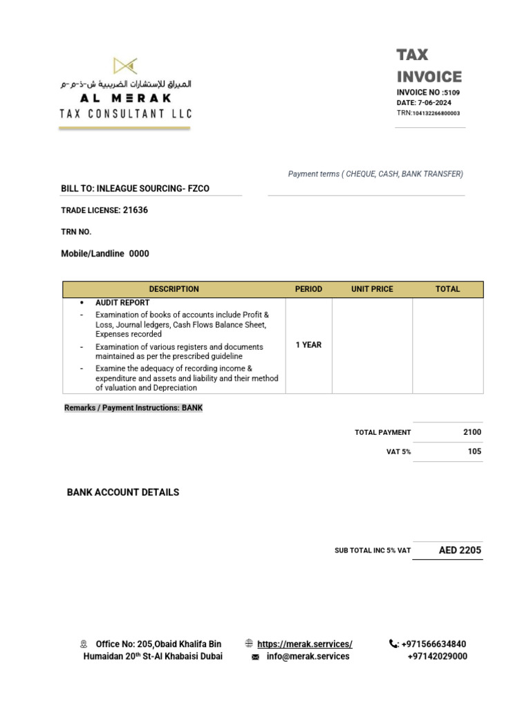 Inleague Sourcing Fzco Invoice | PDF