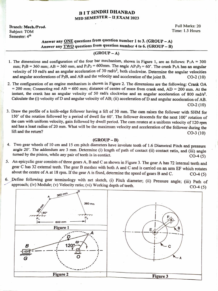 2nd Mid Term BIT Sindri 2023 | PDF