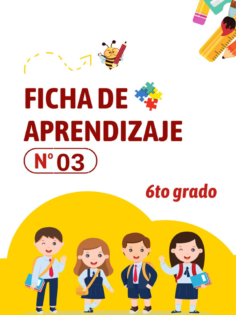 Ficha de Aprendizaje N°3 - 6to Grado | PDF