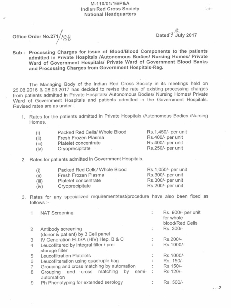 Order of Processing Charges | PDF