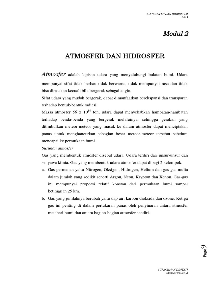 Atmosfer e Hidrosfera: Estrutura e Funções | PDF