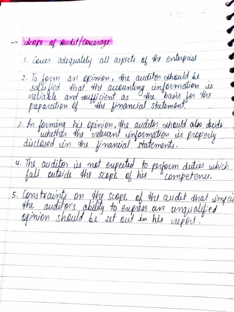 Scope Of Audit Pdf