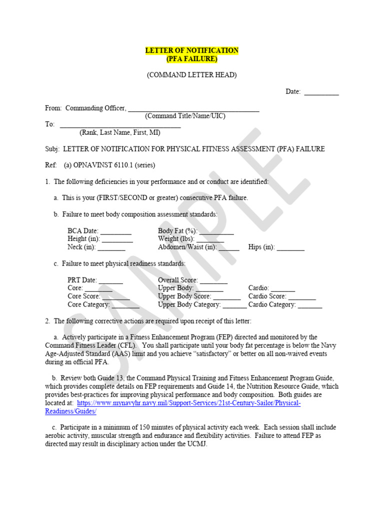 Letter of Notification (Failure-Sample) | PDF Letter of Notification (Failure-Sample) | PDF
