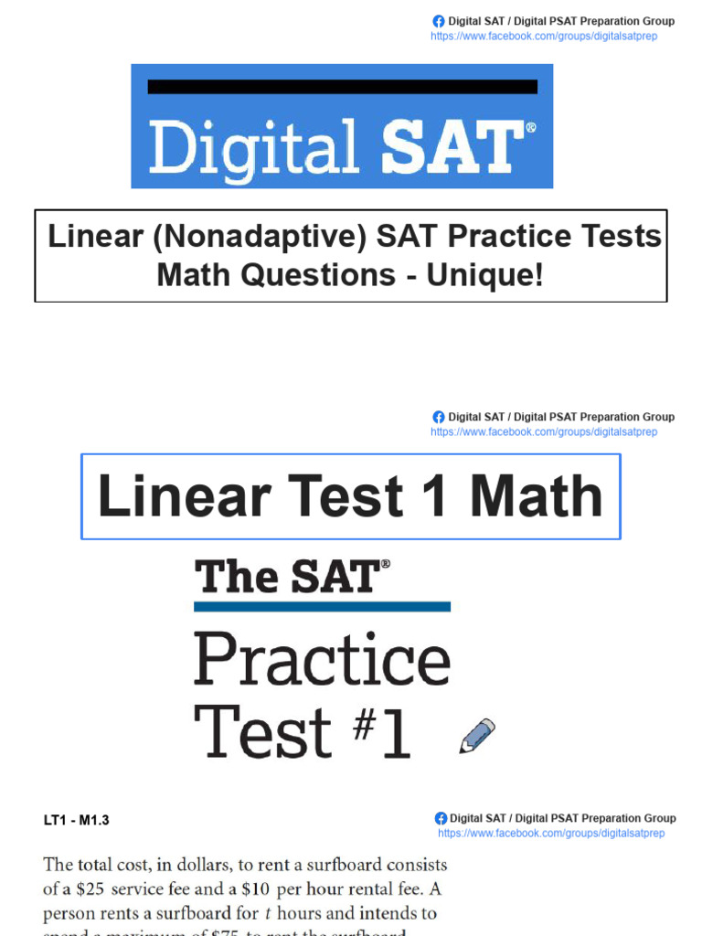 Linear Test Unique Questions - Math | PDF