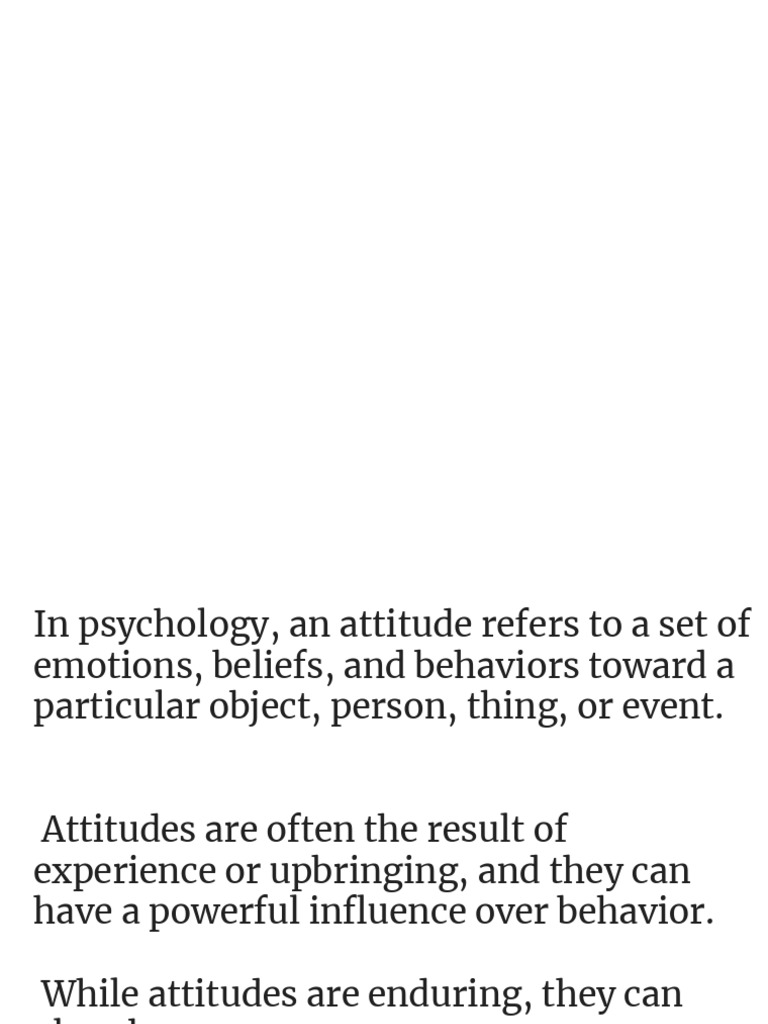 Individual Attitude and Behaviur | PDF