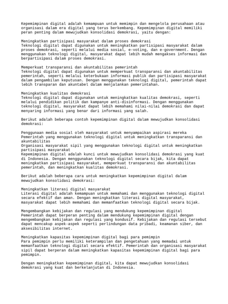 Kepemimpinan digital draf 1 | PDF