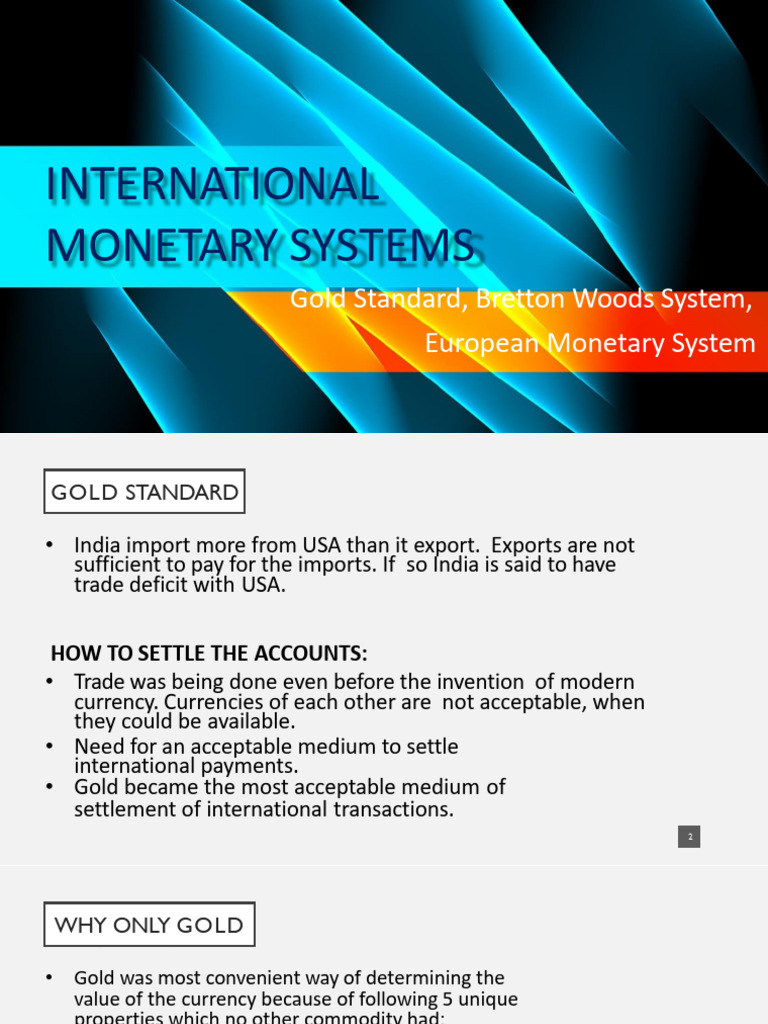 The International Monetary System | PDF