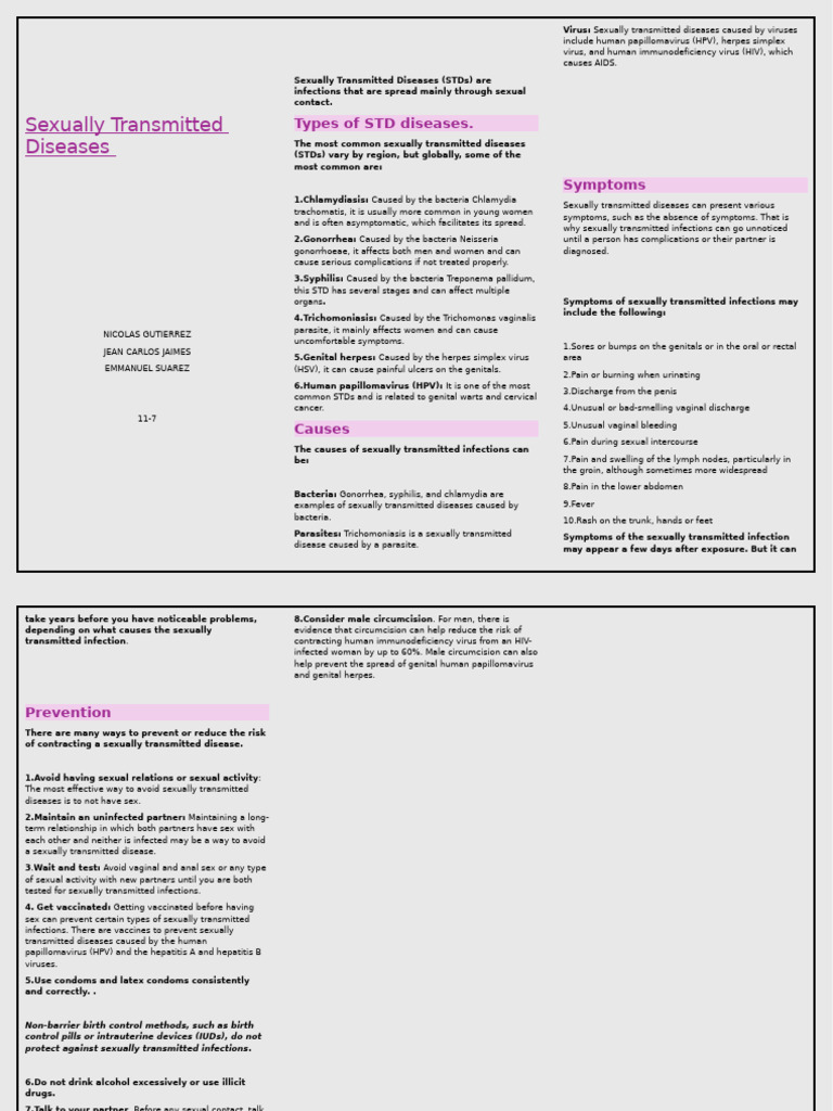 Sexually Transmitted Diseases | PDF