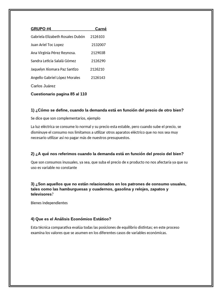 Cuestionario Grupo #4 | PDF