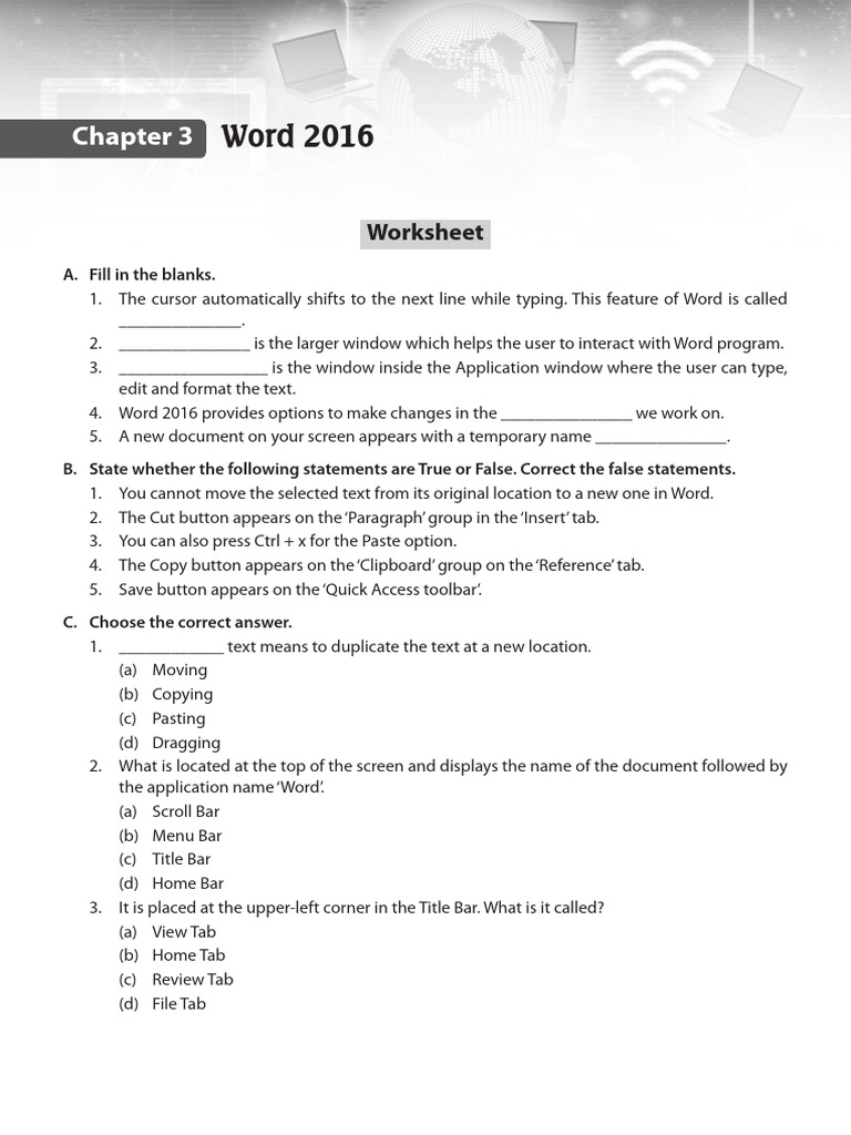 Chap 3 Word 2016 | PDF