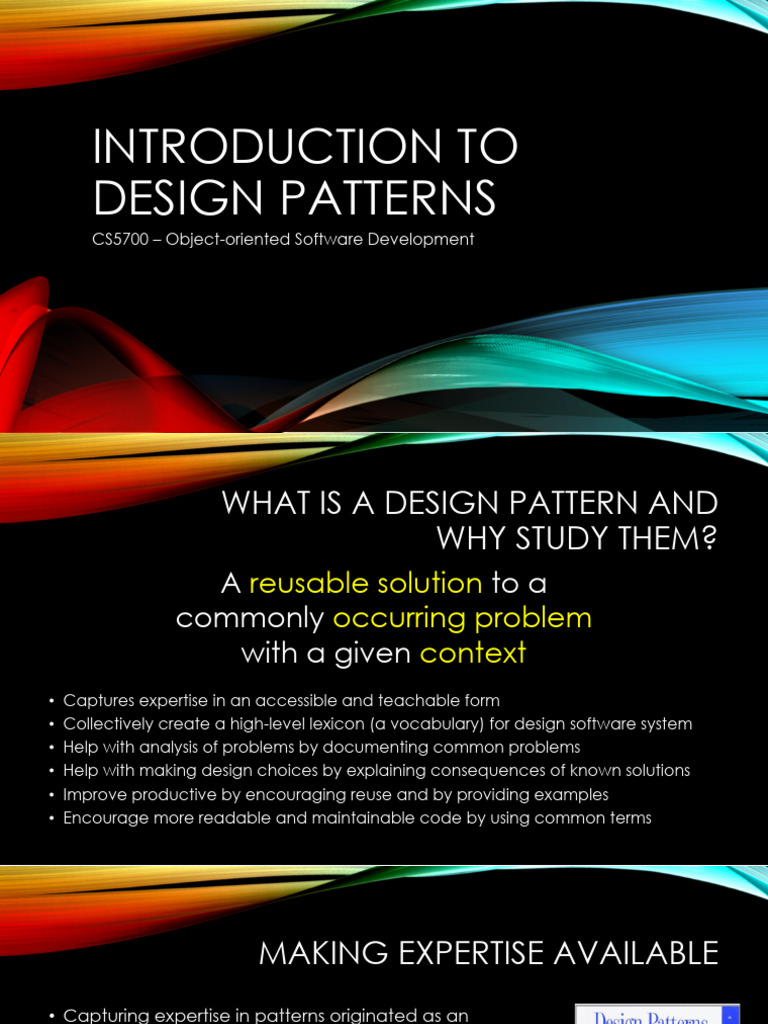 3.03 01 - Introduction to Design Patterns | PDF