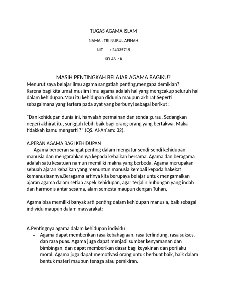 Tugas Agama Islam | PDF