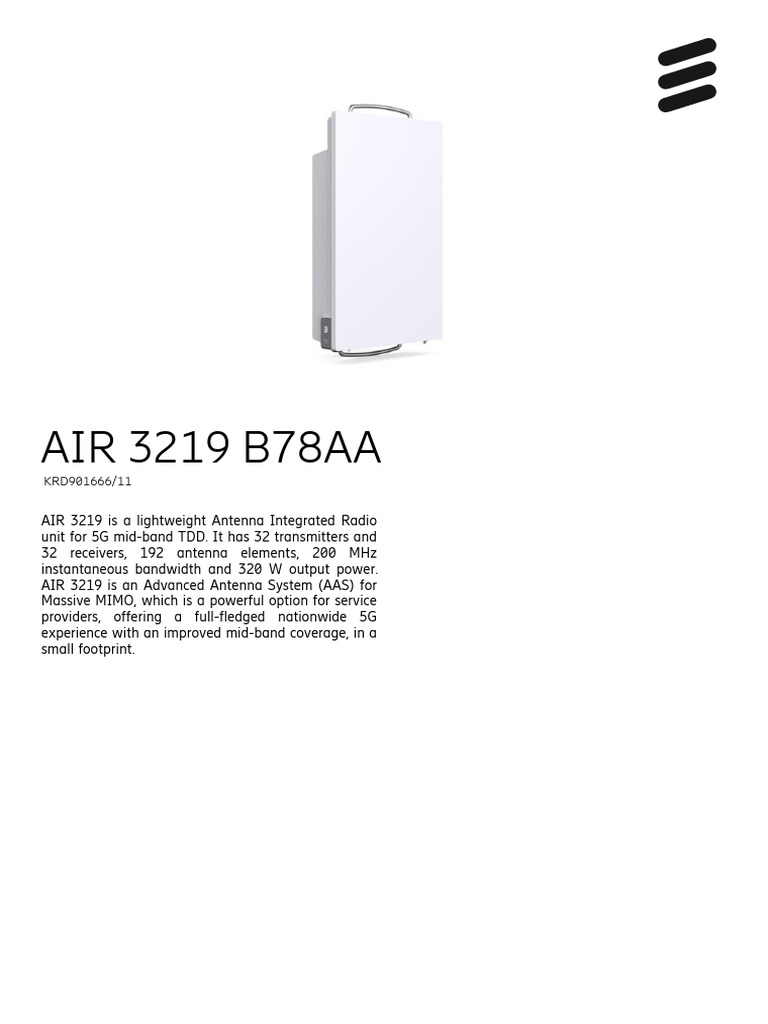 AIR 3219 B78AA Data Sheet | PDF