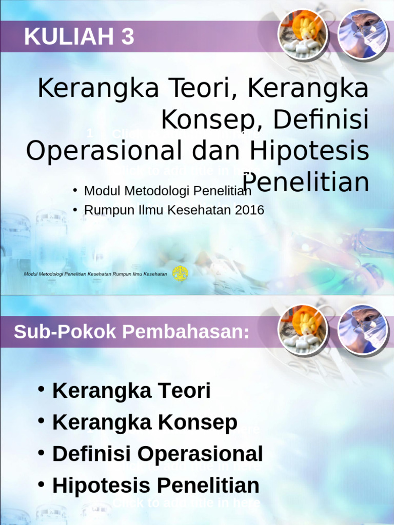 Kerangka Teori, Kerangka Konsep, Definisi Operasional Dan Hipotesis | PDF