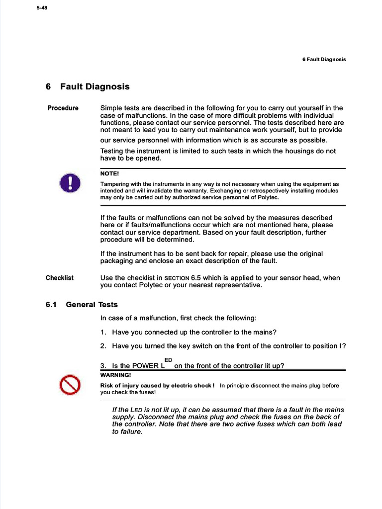 PDF Polytec Vibrometer Controller Ofv 5000 - Compress | PDF