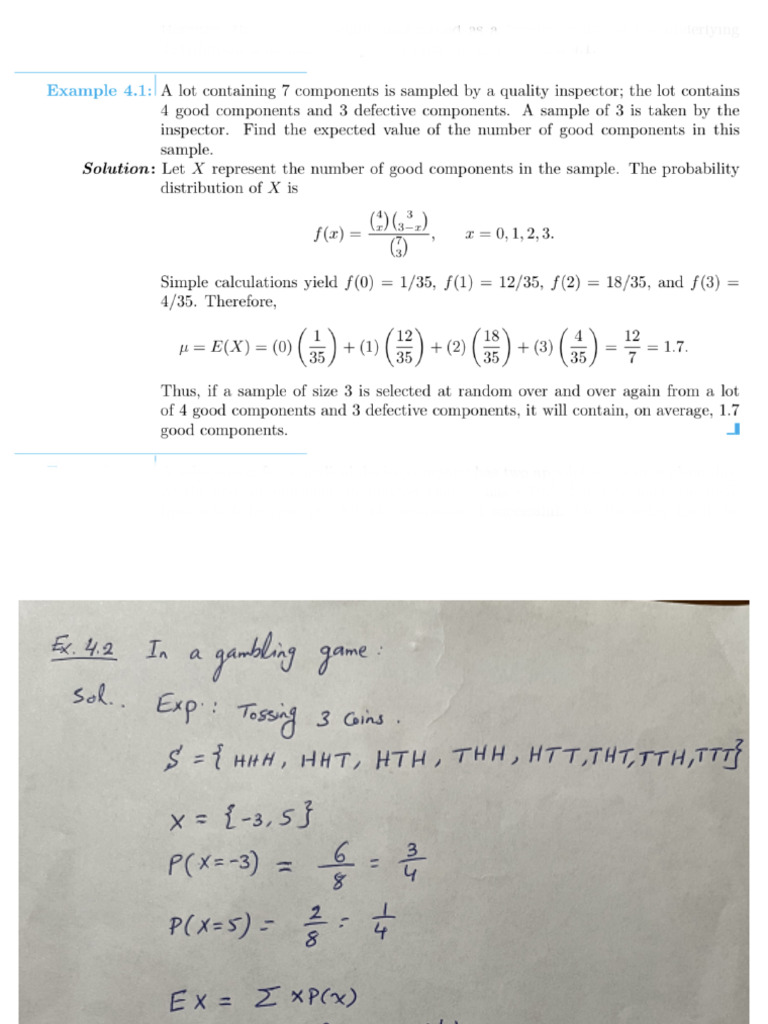 Mathematical Expectation | PDF