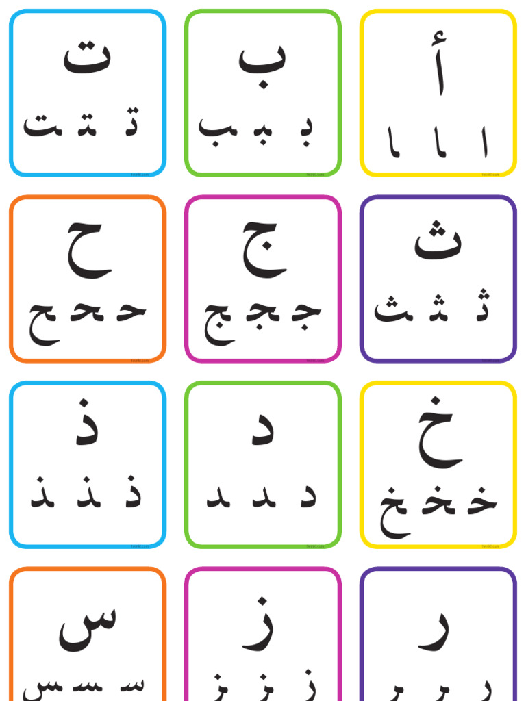 Kartu Flash Huruf Hijaiyah Gratis | PDF | Game & Aktivitas