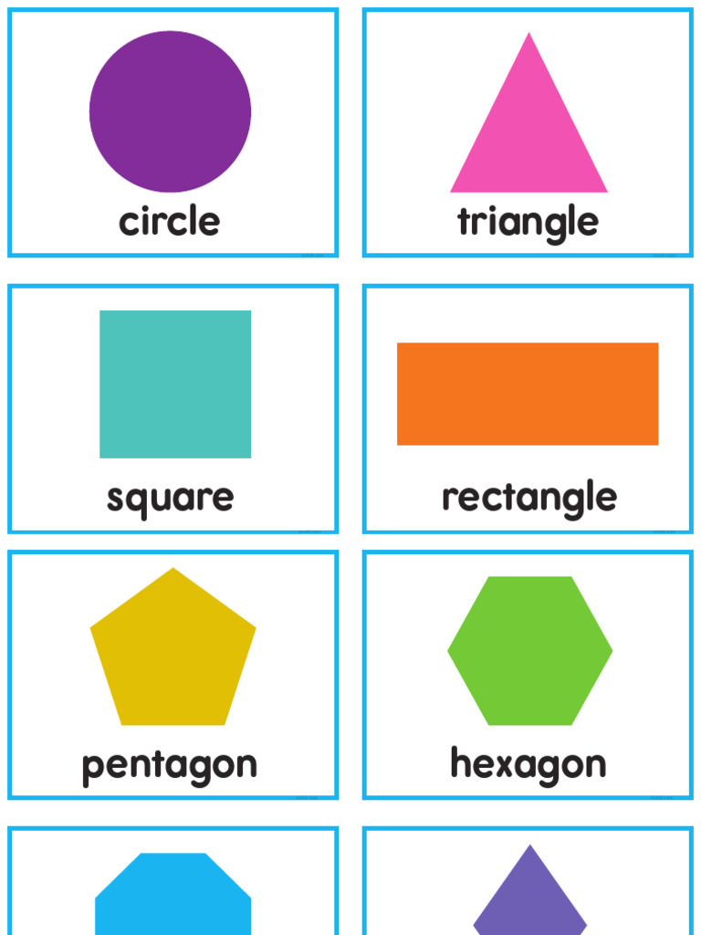 Color 2D Shape Flash Cards | PDF