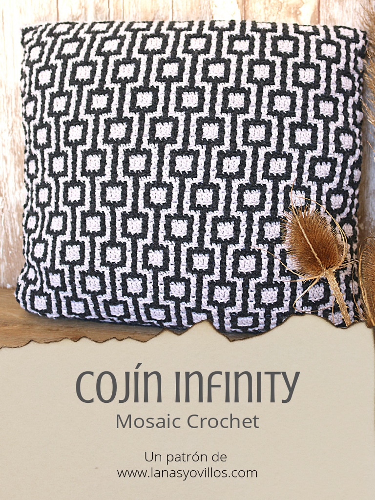 Cojín Infinity: Guía de Crochet | PDF | Tejer | Hogar, jardinería y bricolaje