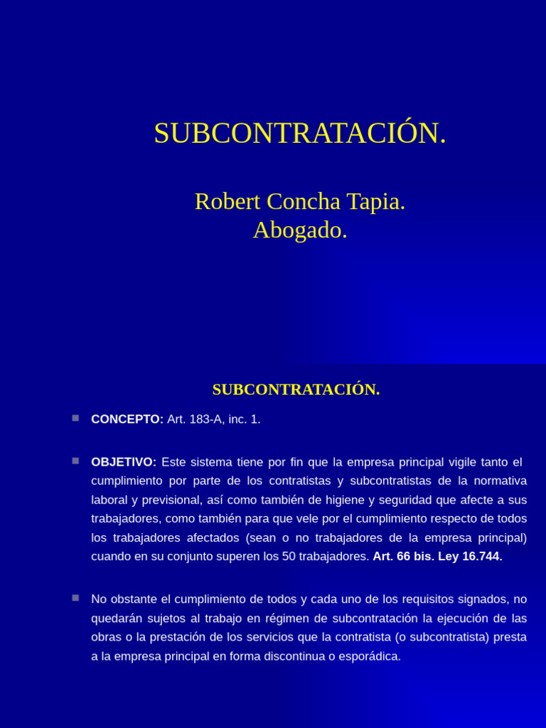 SUBCONTRATACION | PDF