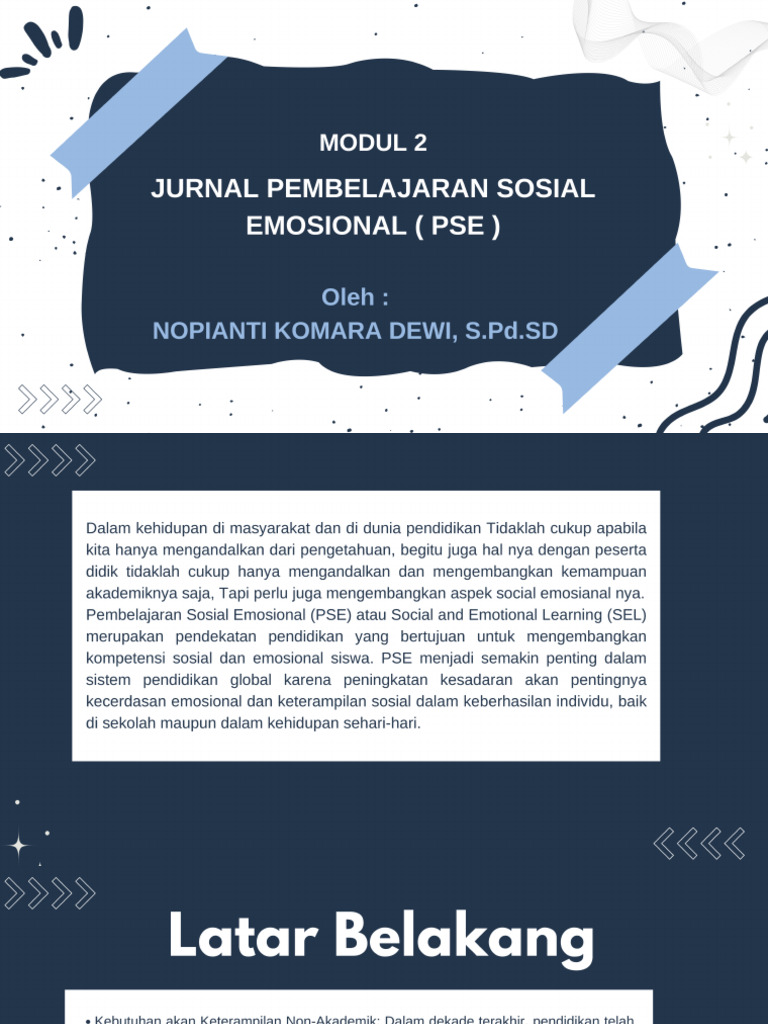 Jurnal Pembelajaran Sosial Emosional (Pse) | PDF
