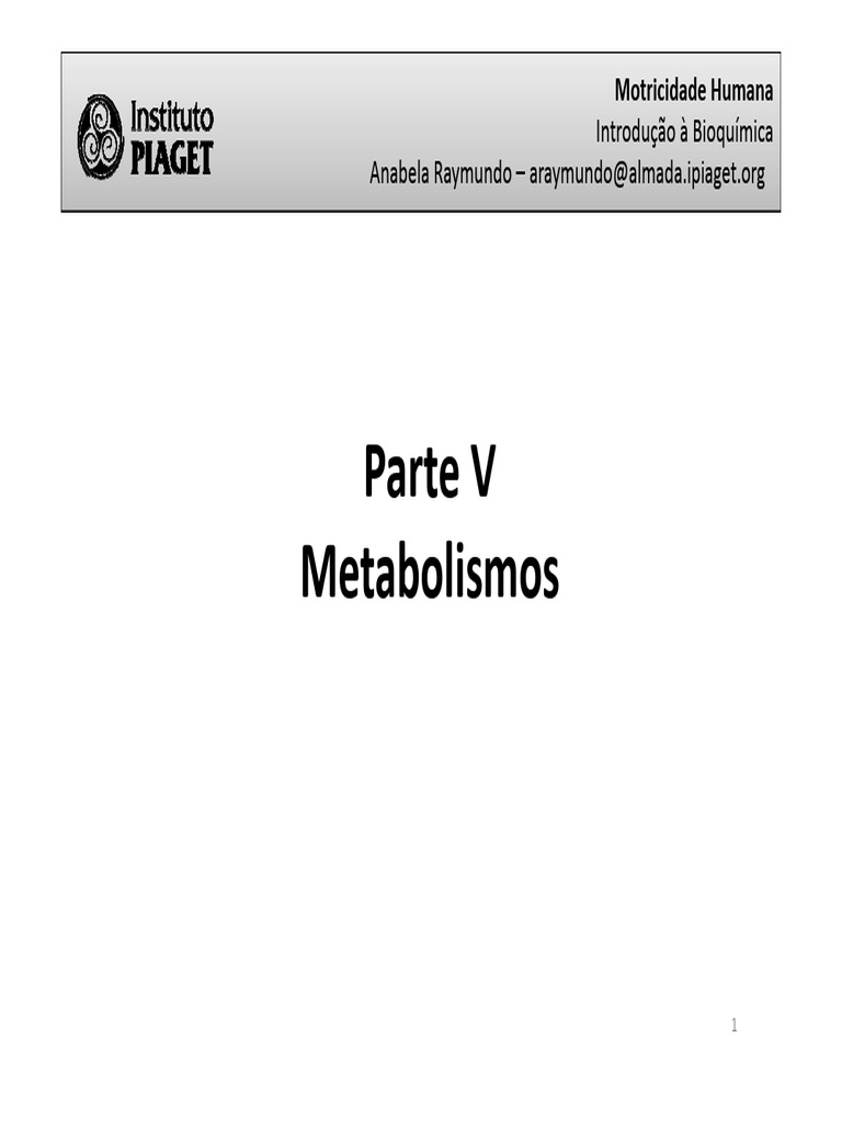 Bioquímica Metabolismos | PDF