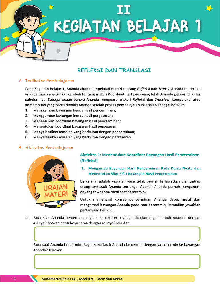 Modul Refleksi Dan Translasi | PDF