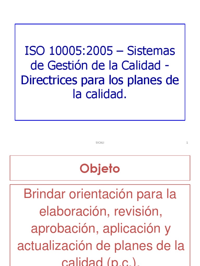 Iso 10005 | PDF | Gestión de la calidad | Calidad (comercial)