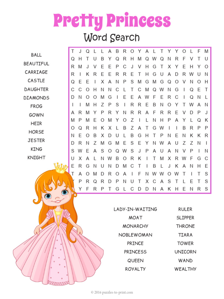 Princess Word Search | PDF