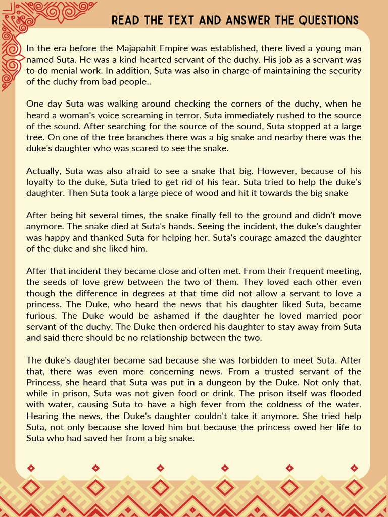 Soal Narrative Text | PDF