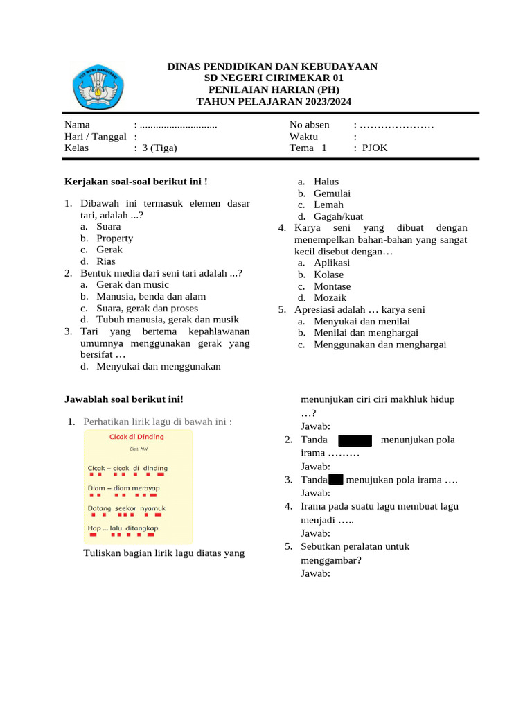 PH TEMA 1 KELAS 3 PPKN | PDF