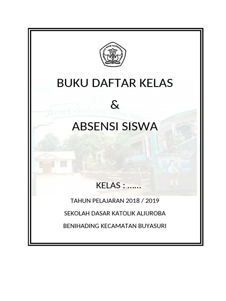 COVER BUKU DAFTAR KELAS | PDF