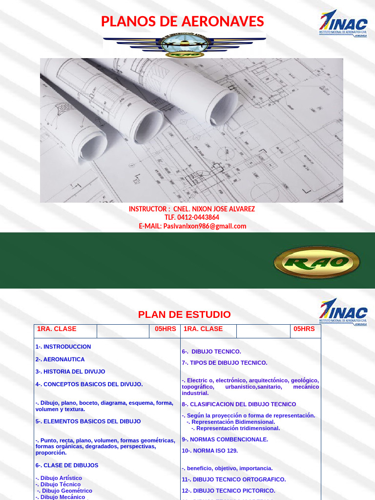 1ra. Planos de Aeronaves | PDF